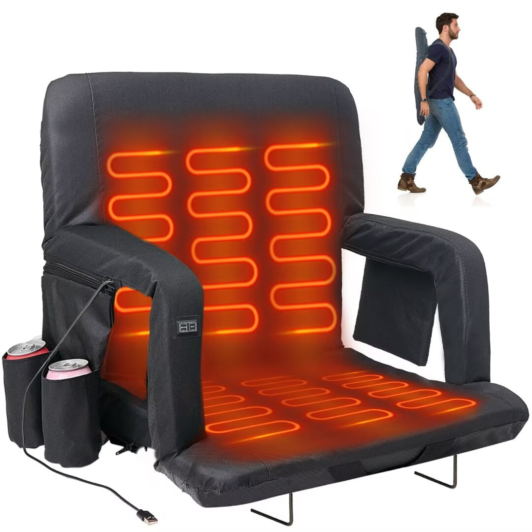Docred Heated Stadium Seat for Bleachers with Back Support, Bleacher ...