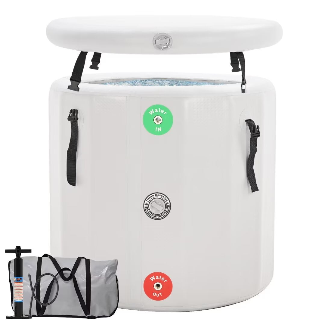 Docred Ice Bath Tub，185 Gallons Inflatable Bathtub for Adult，Portable ...