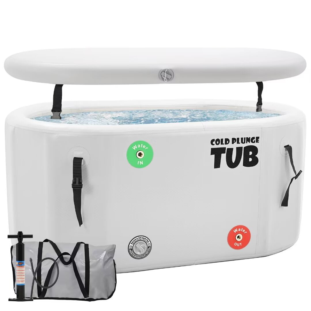 Docred Ice Bath Tub，211 Gallons Inflatable Bathtub for Adult，Portable ...