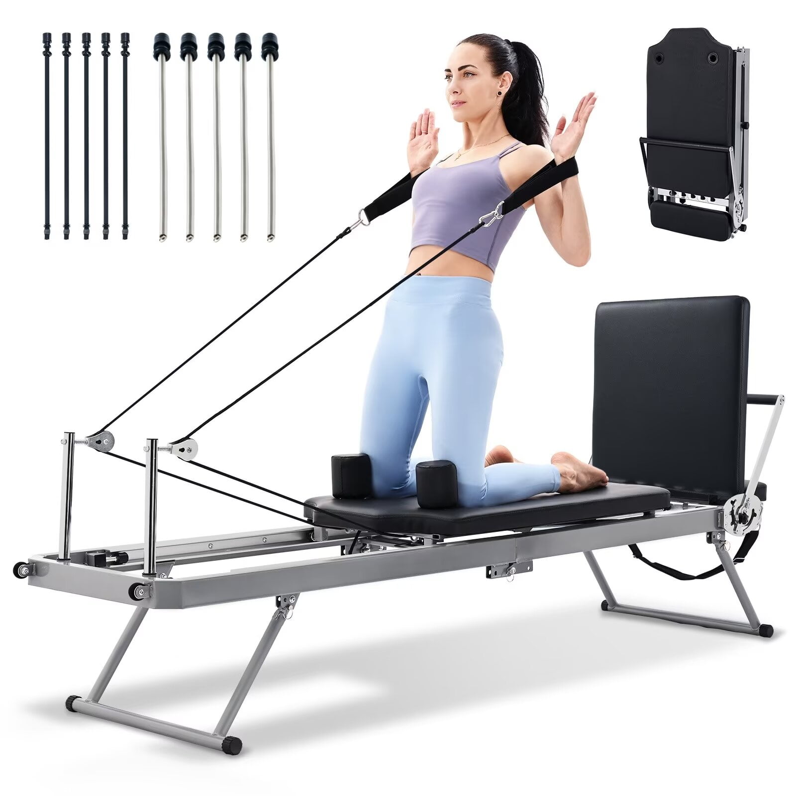 Docred Pilates Reformer Machine Equipment for Home Workout and Gym ...
