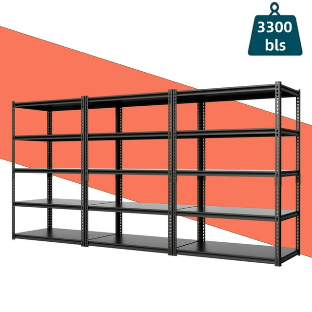 "Docred 5-Tier Adjustable Steel Rack, Heavy Duty Organizer for Garage ...