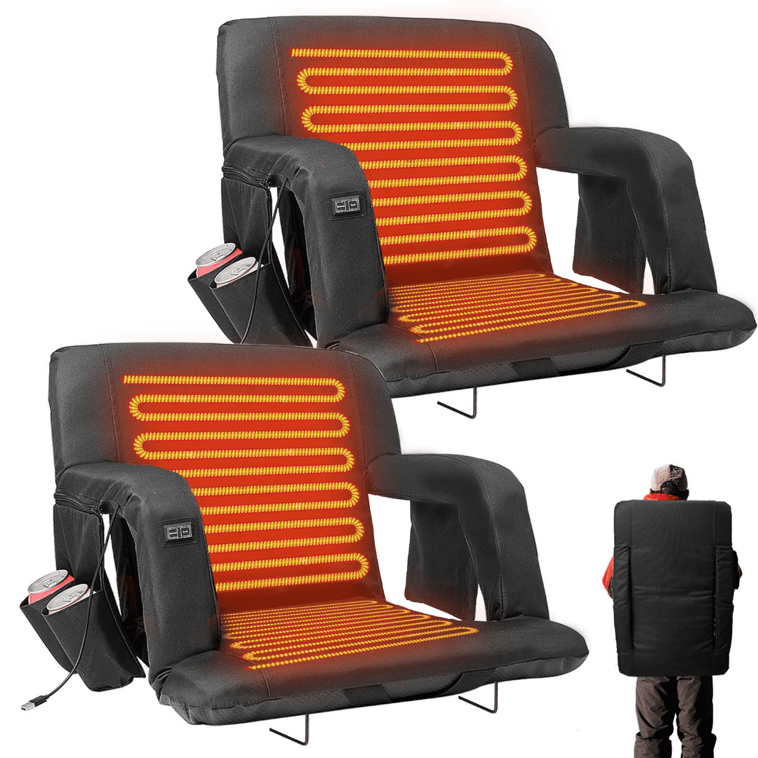 Docred Heated Stadium Seats for Bleachers with Back Support, Benches ...