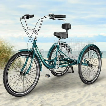 MOONCOOL 24" 26" Adult Tricycle, 7 Speed 3 Wheeled Bikes for Adults ...