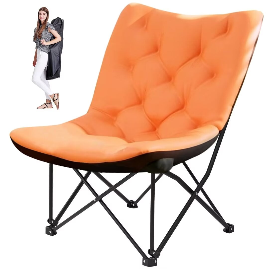 Docred XXL Oversized Comfy Saucer Chair for Adults,Blue Thicken Folding ...