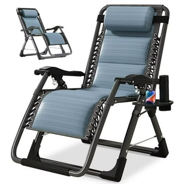 NAIZEA Zero Gravity Chair, Removable Soft Cushion, Headrest and Cup ...