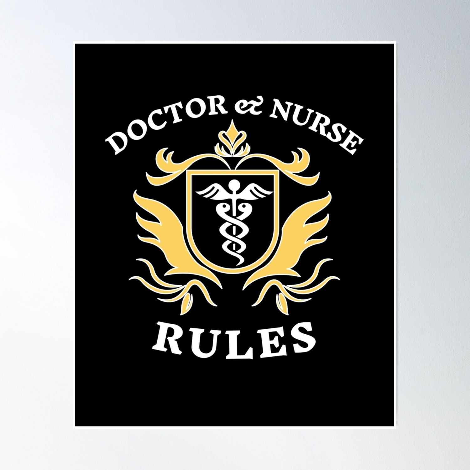 Doctor And Nurse Rules Poster Wall Art, Modern Wall Decor, 12x18 ...