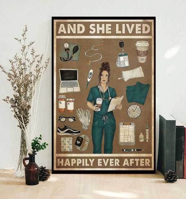 Doctor And She Lived Happily Ever After Poster Home Decor, Vintage Art ...
