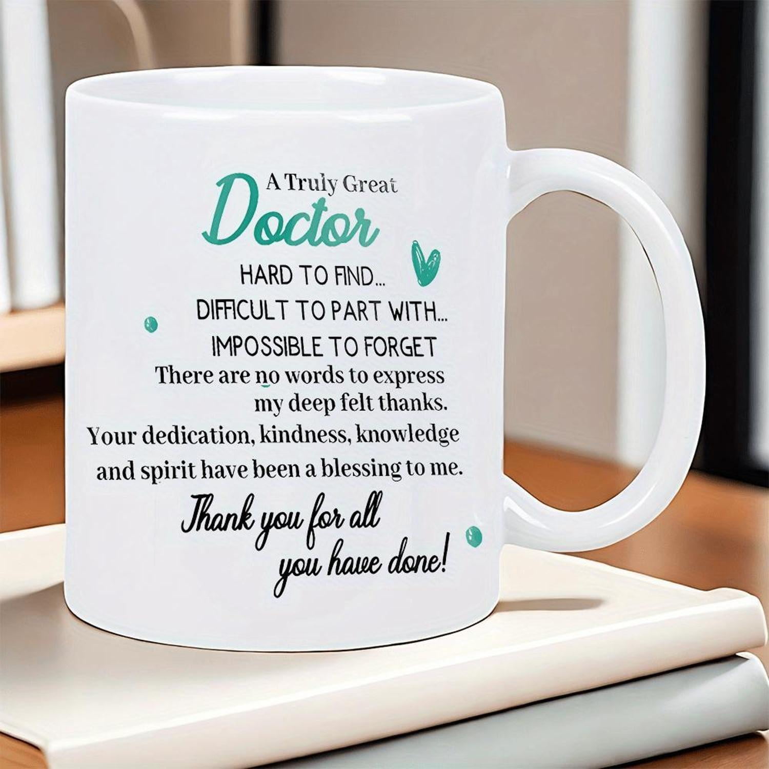 Doctor Appreciation Mug Coffee Cup with Thank You Message Doctors ...