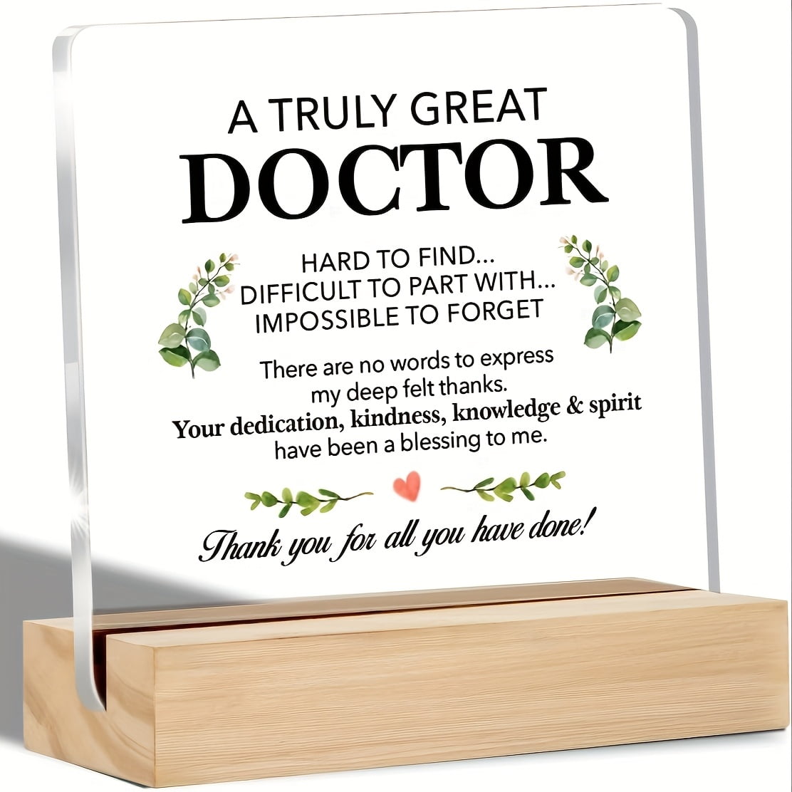 [ Doctor Appreciation Plaque] Acrylic Doctor Appreciation Plaque With ...