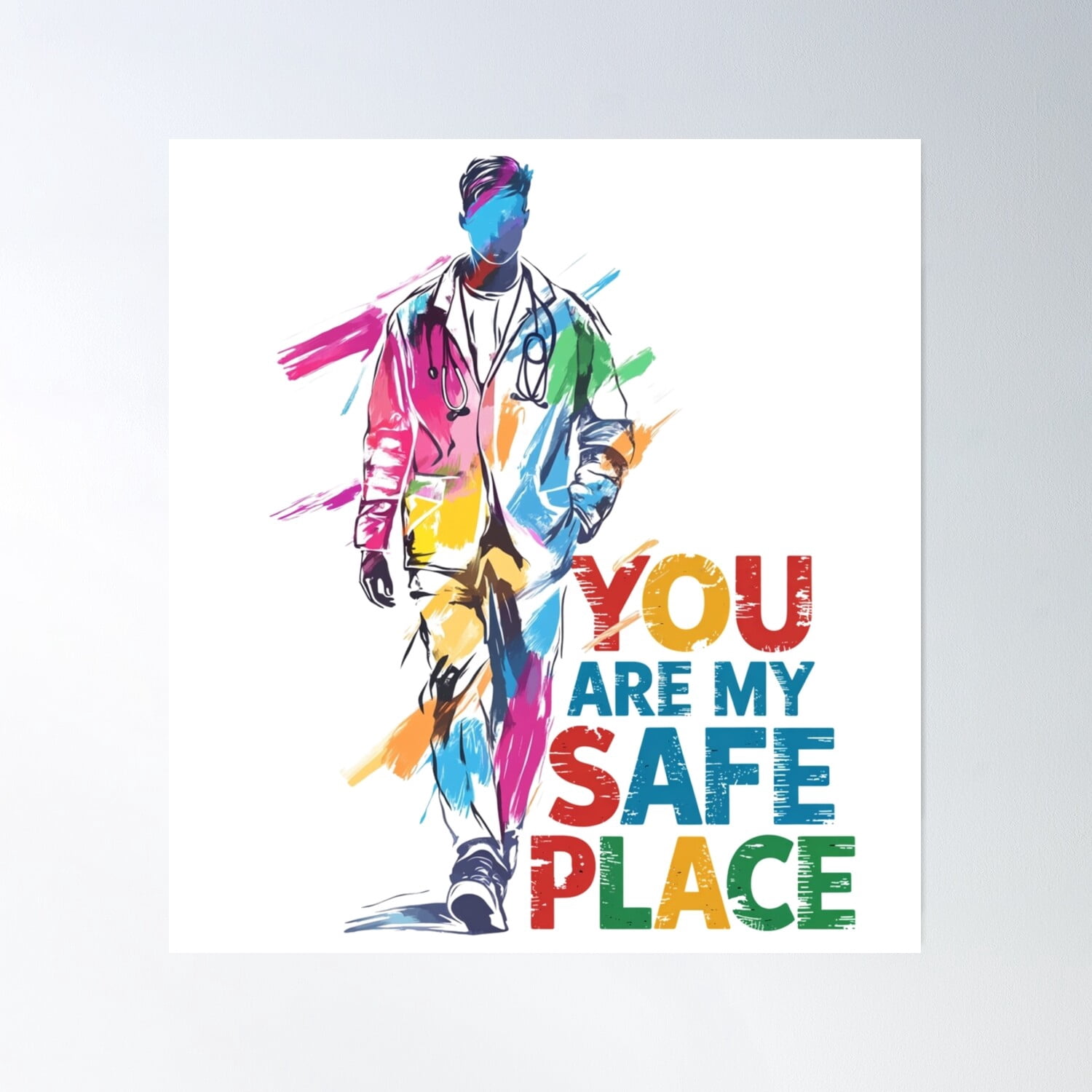 Doctor Art You Are My Safe Place Poster Wall Art, Modern Wall Decor ...