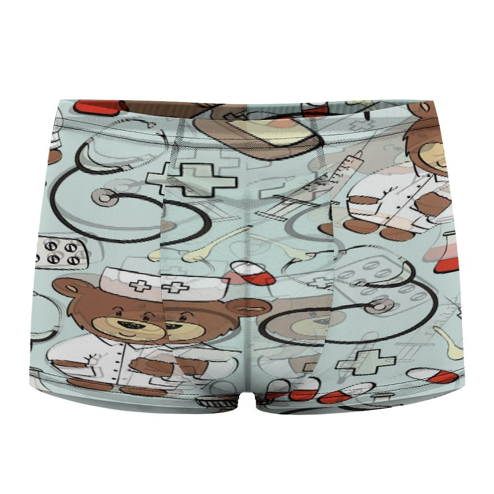 Doctor Bear Hospital Men's Mesh Boxer Briefs Cooling Breathable Sports ...