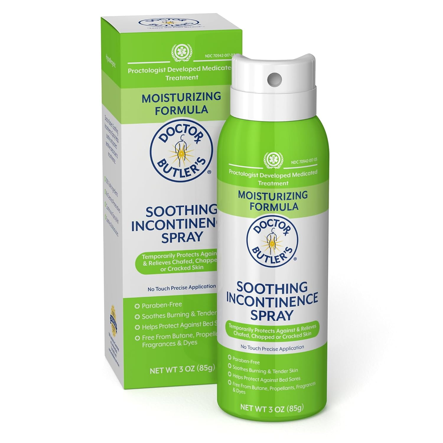 Doctor Butler’s Soothing Incontinence Spray - Barrier Spray for ...