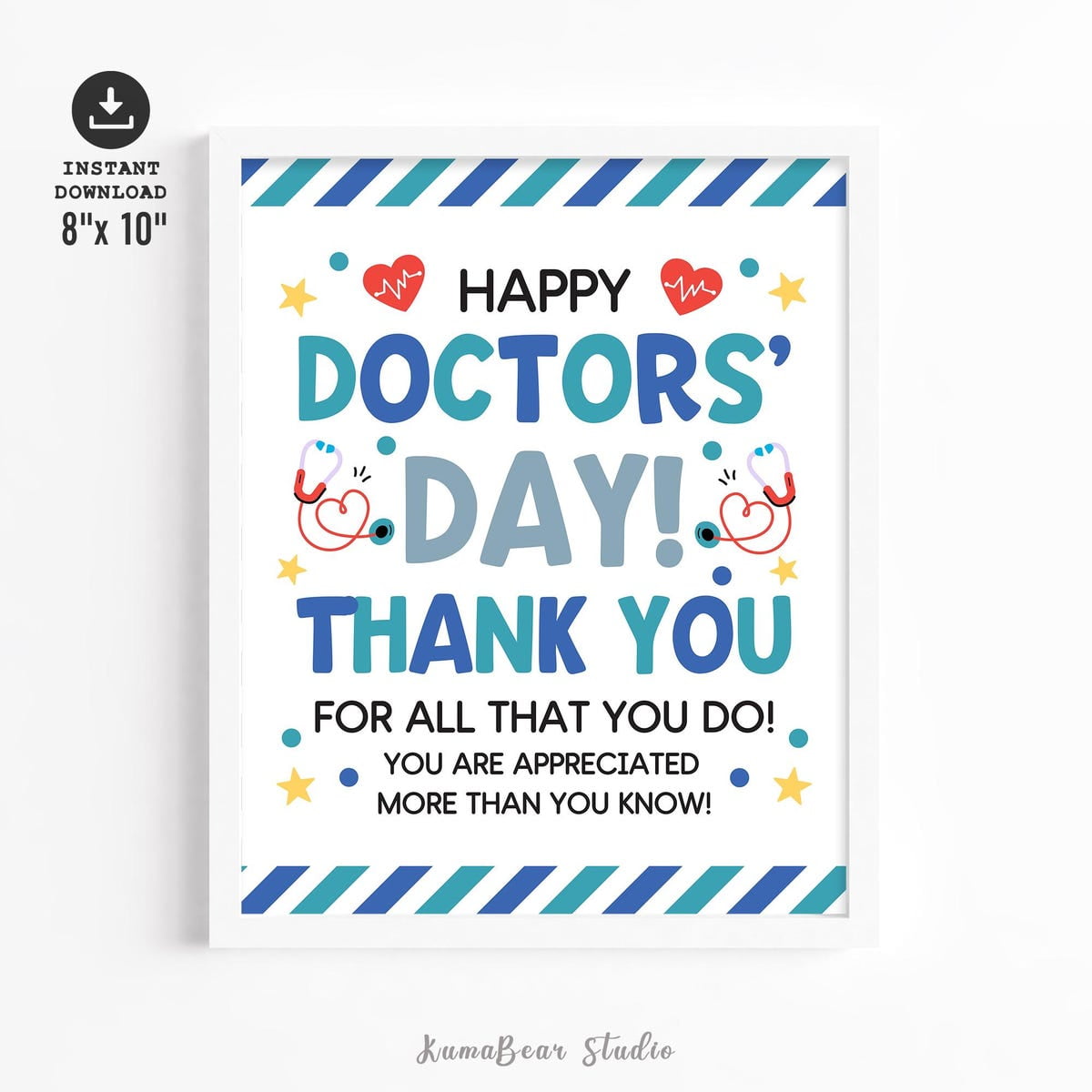 Doctor Day Sign Printable, Doctor's Day Appreciation Sign, Happy ...