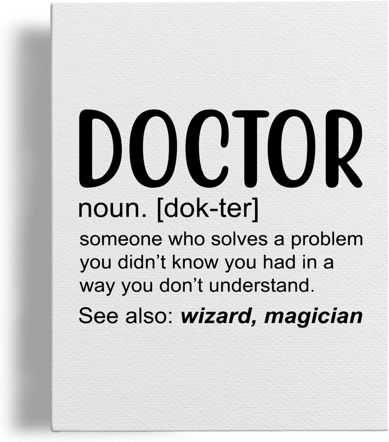 Doctor Definition Canvas Wall Art, Doctor Office Wall Decor, Doctor ...
