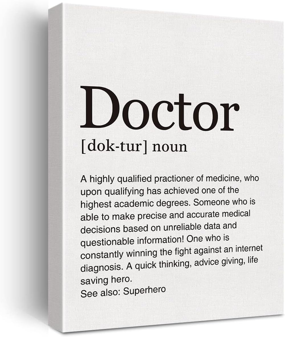 Doctor Definition Print Home Office Decor Modern Minimalist Doctor ...