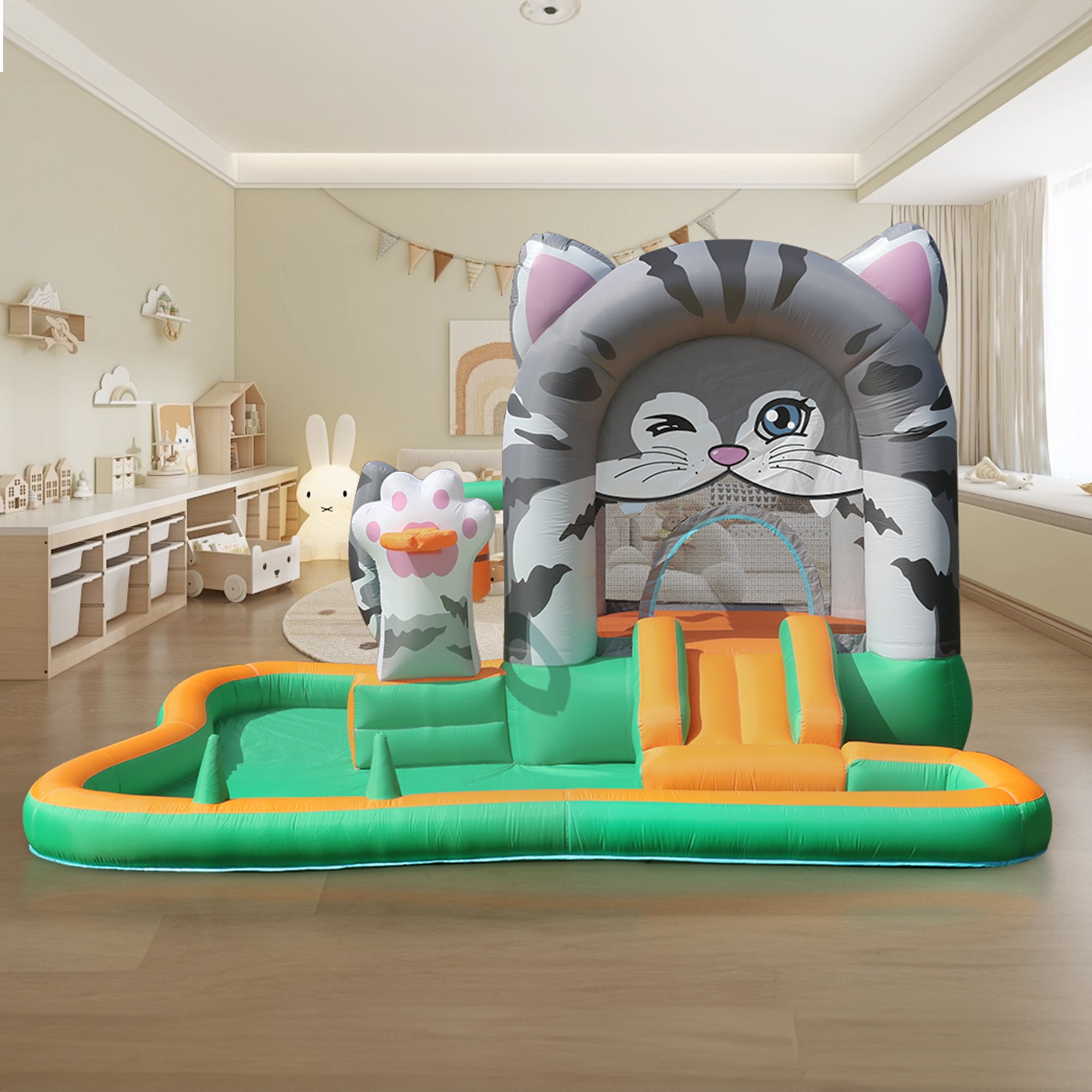 Doctor Dolphin Inflatable Bounce House Cat Bouncy Castle Kids Jumping ...