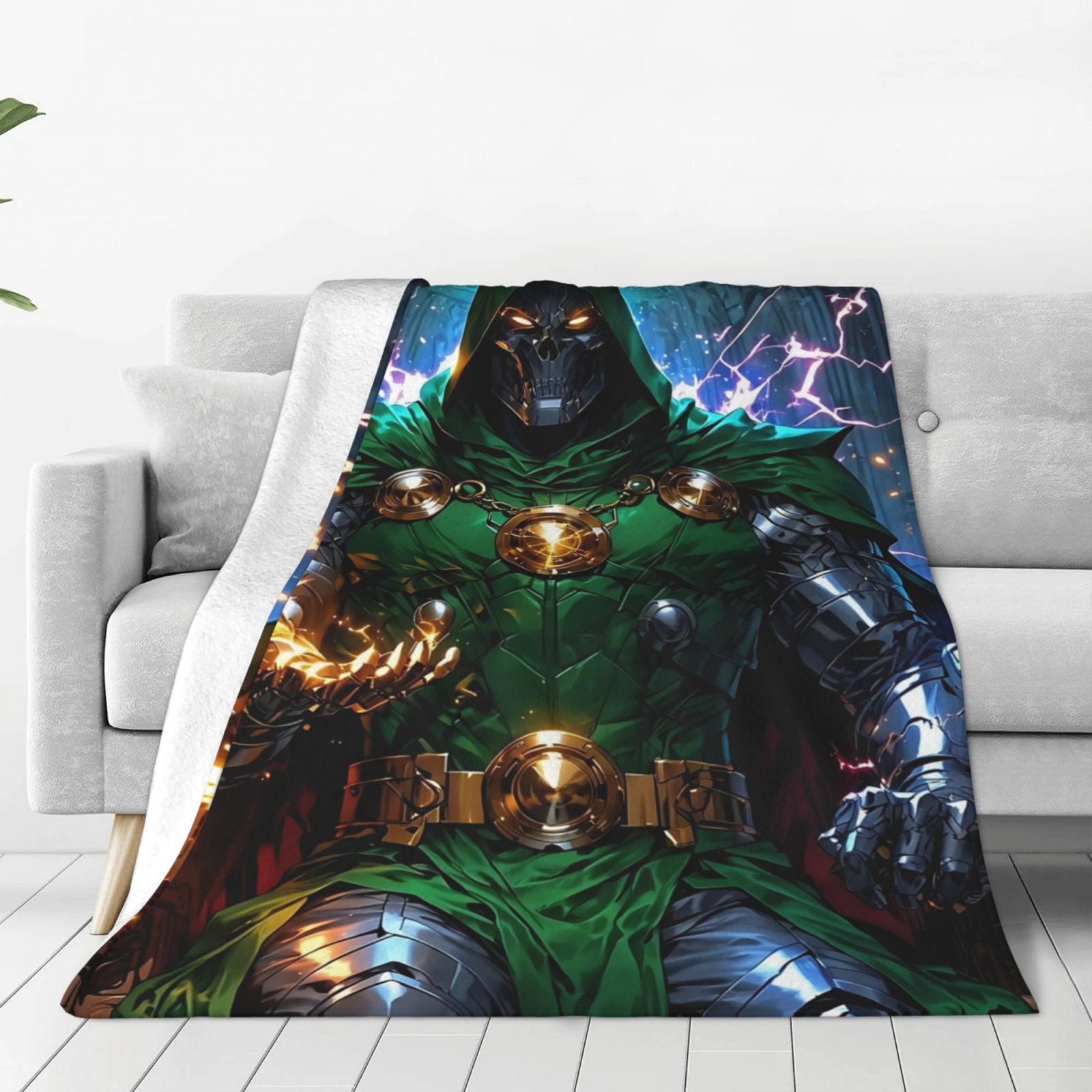 Doctor Doom Fleece Blanket Throw Soft Cozy Plush Blanket For Couch Sofa ...