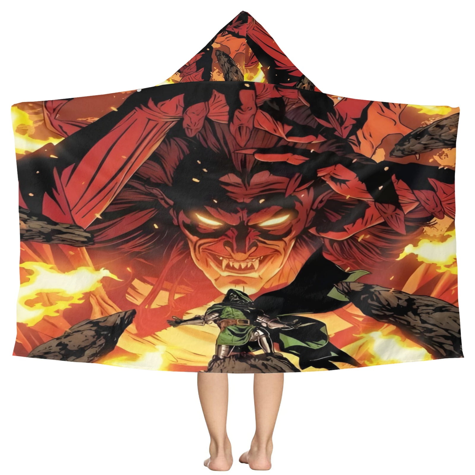 Doctor Doom Pattern Beach Poncho - Microfiber - Towel - Kids ...