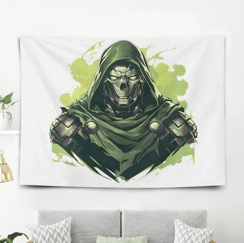 Doctor Doom Pattern Wall Hanging 50*60 Inches High-Quality Peach Skin ...