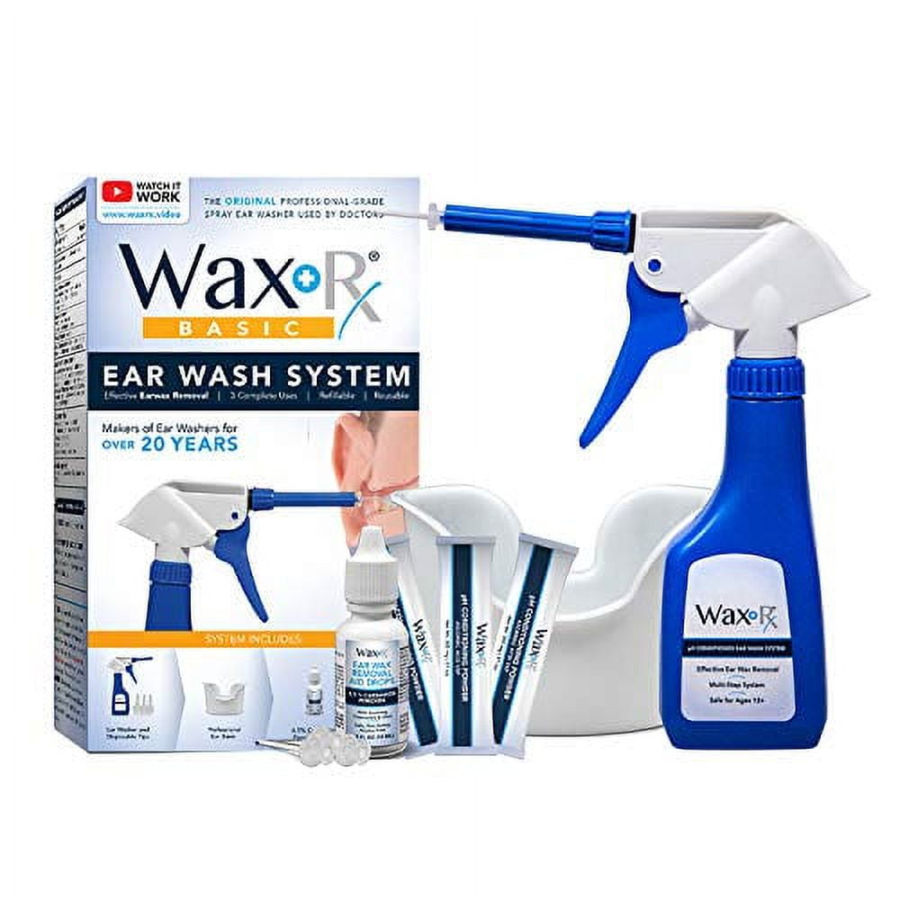 Doctor Easy Wax-Rx Ear Wax Removal Aid System, Ear Irrigation Kit with ...