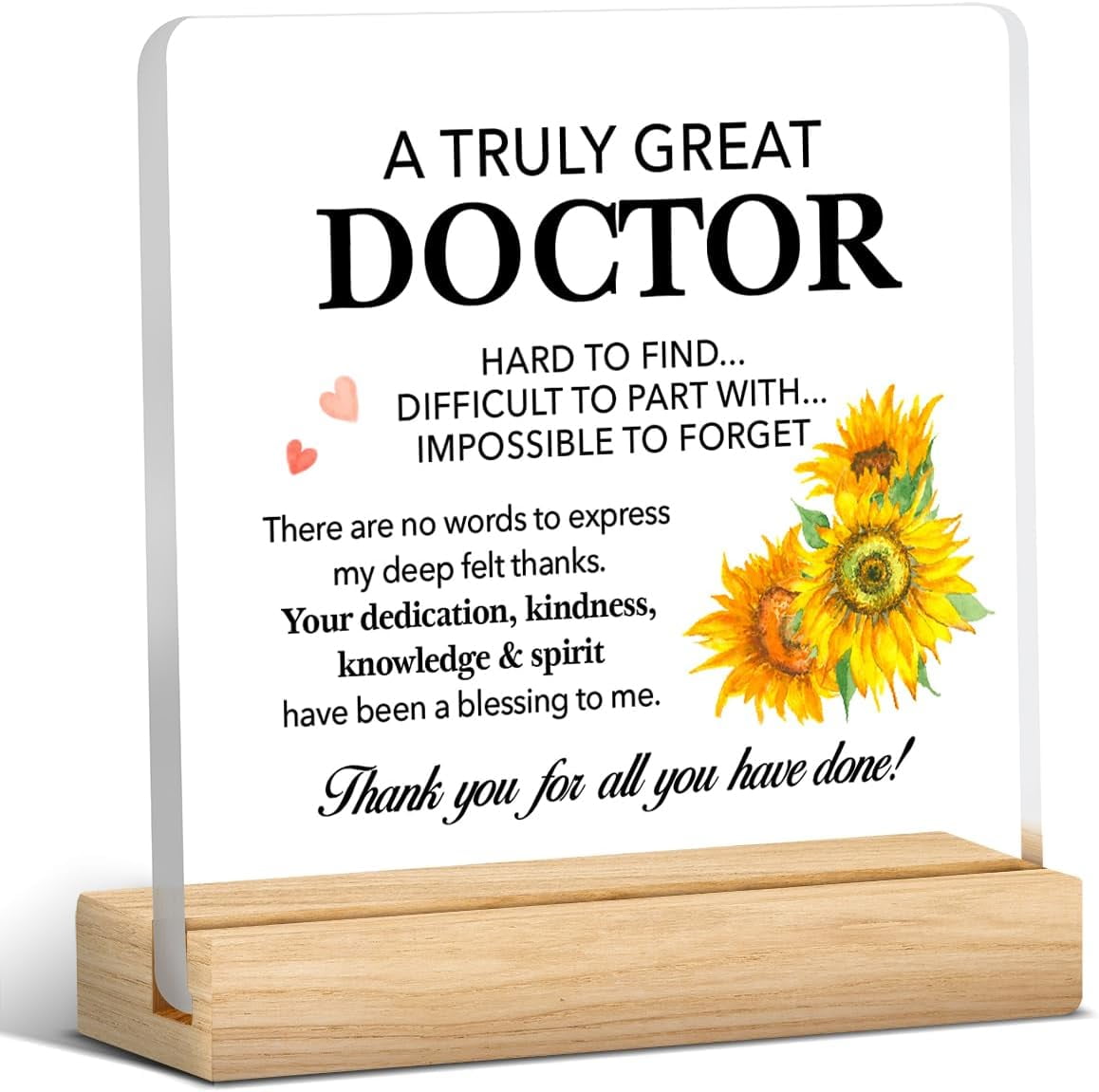 Doctor Gifts Appreciation Gift For Doctors Clear Desk Decorative Sign A ...