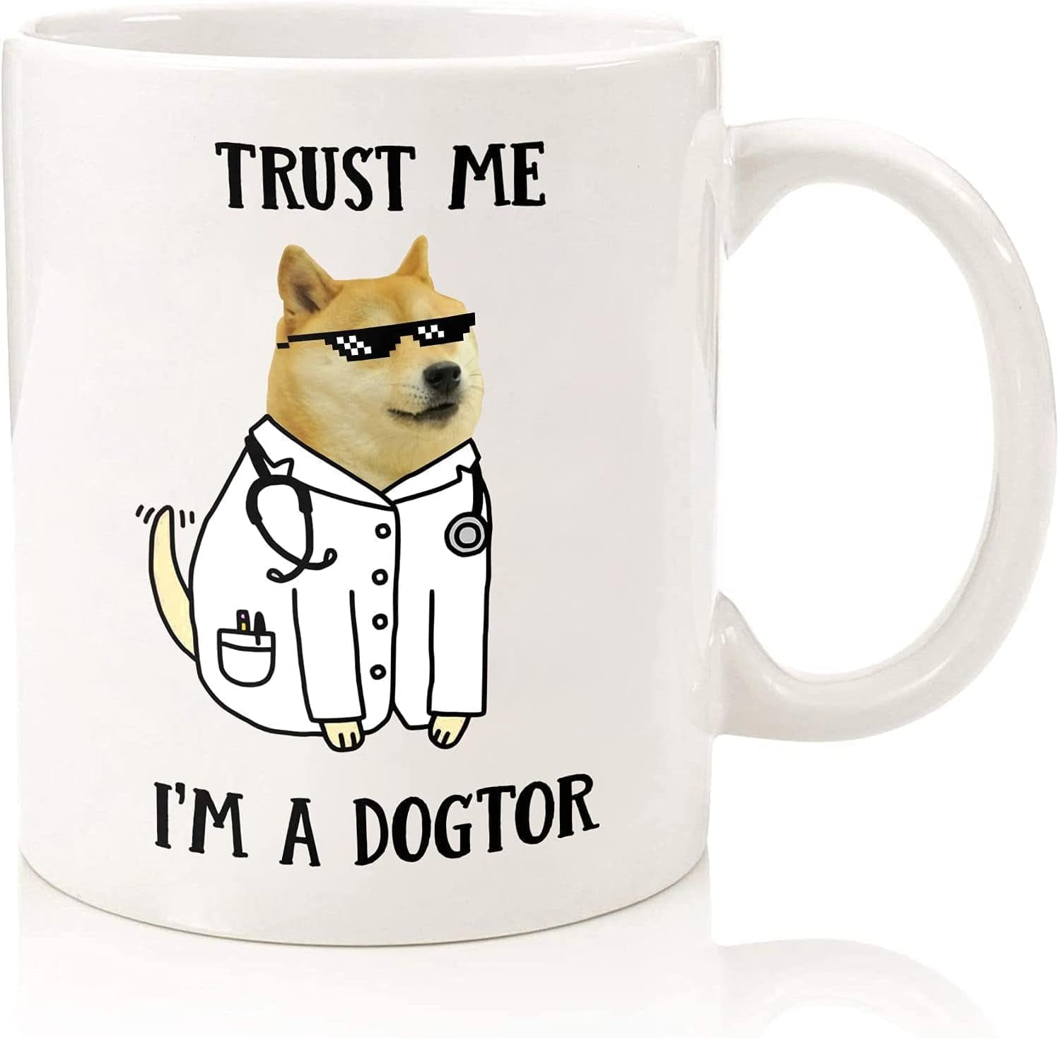 Doctor Gifts Doctor Dog Meme Funny Mug Trust Me Iam A Dogtor Coffee Cup ...