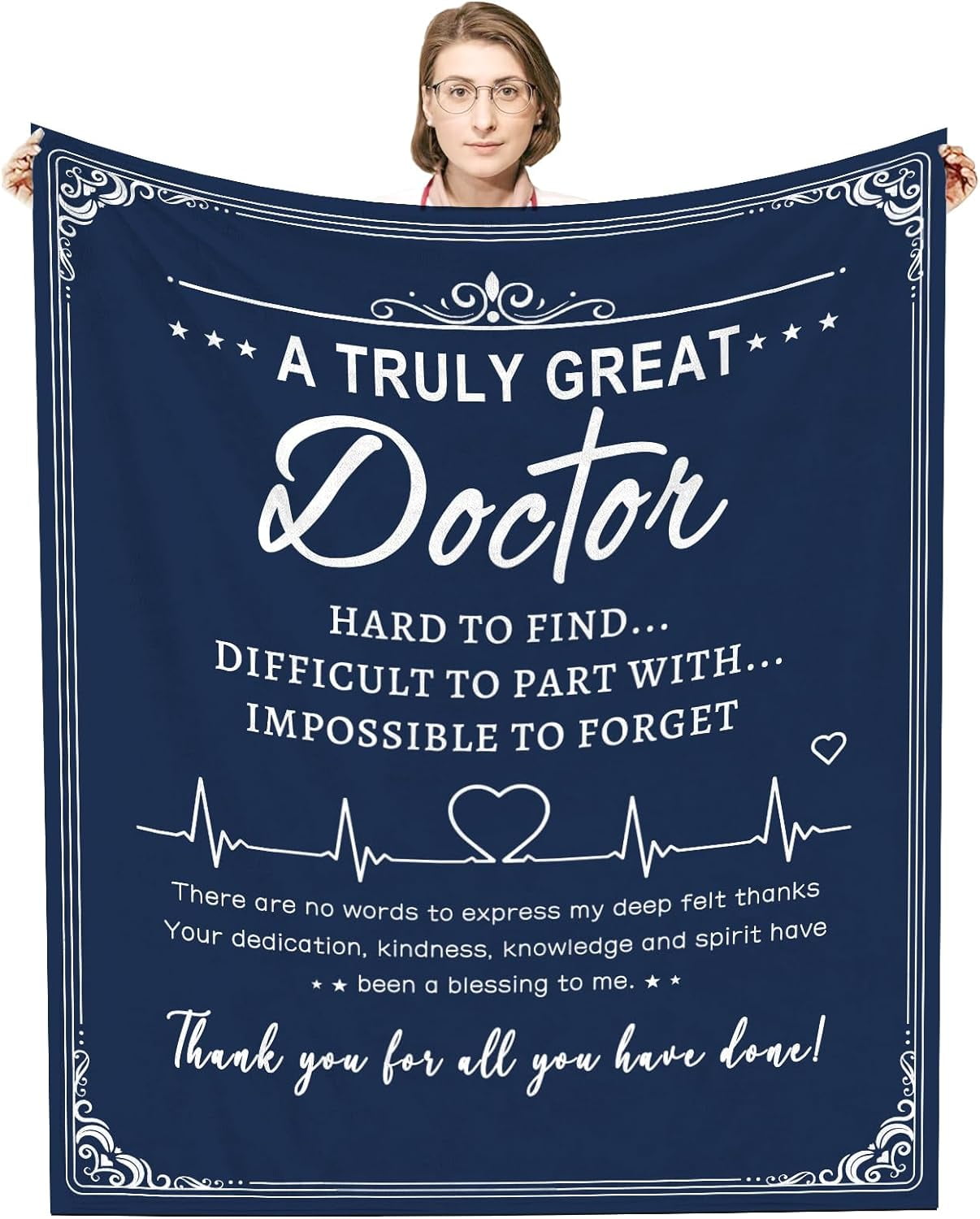 Doctor Gifts, Thank You Gift for Doctor Blanket, Doctors Appreciation ...