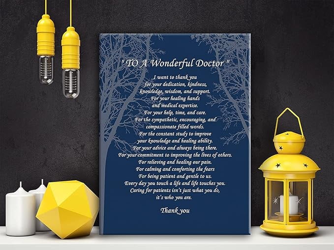 Doctor Gifts for Women Men Unframe,a Wonderful Doctor Poem Poster ...