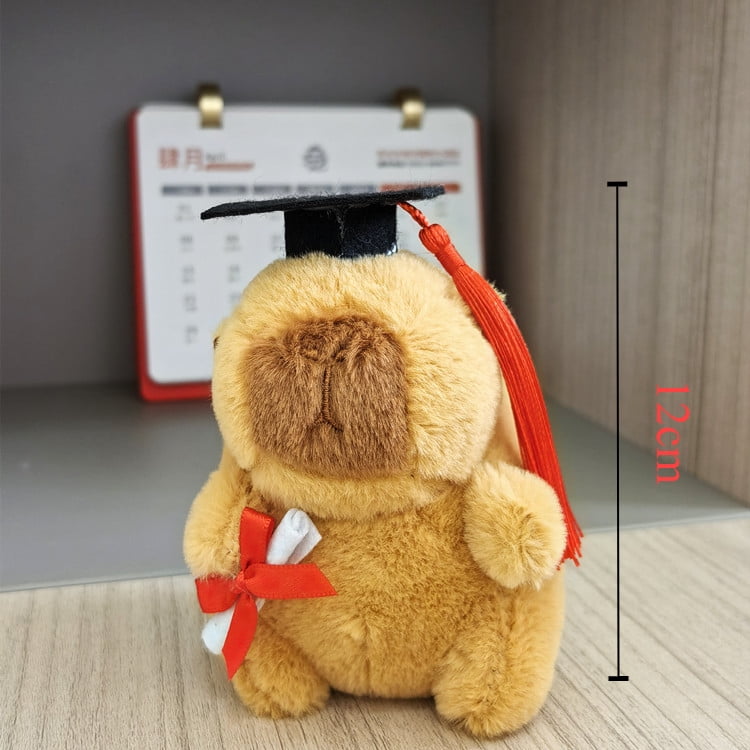 Doctor Hat Capybara Plush Toy Graduate Plush Dolls Cute Stuffed Animal ...