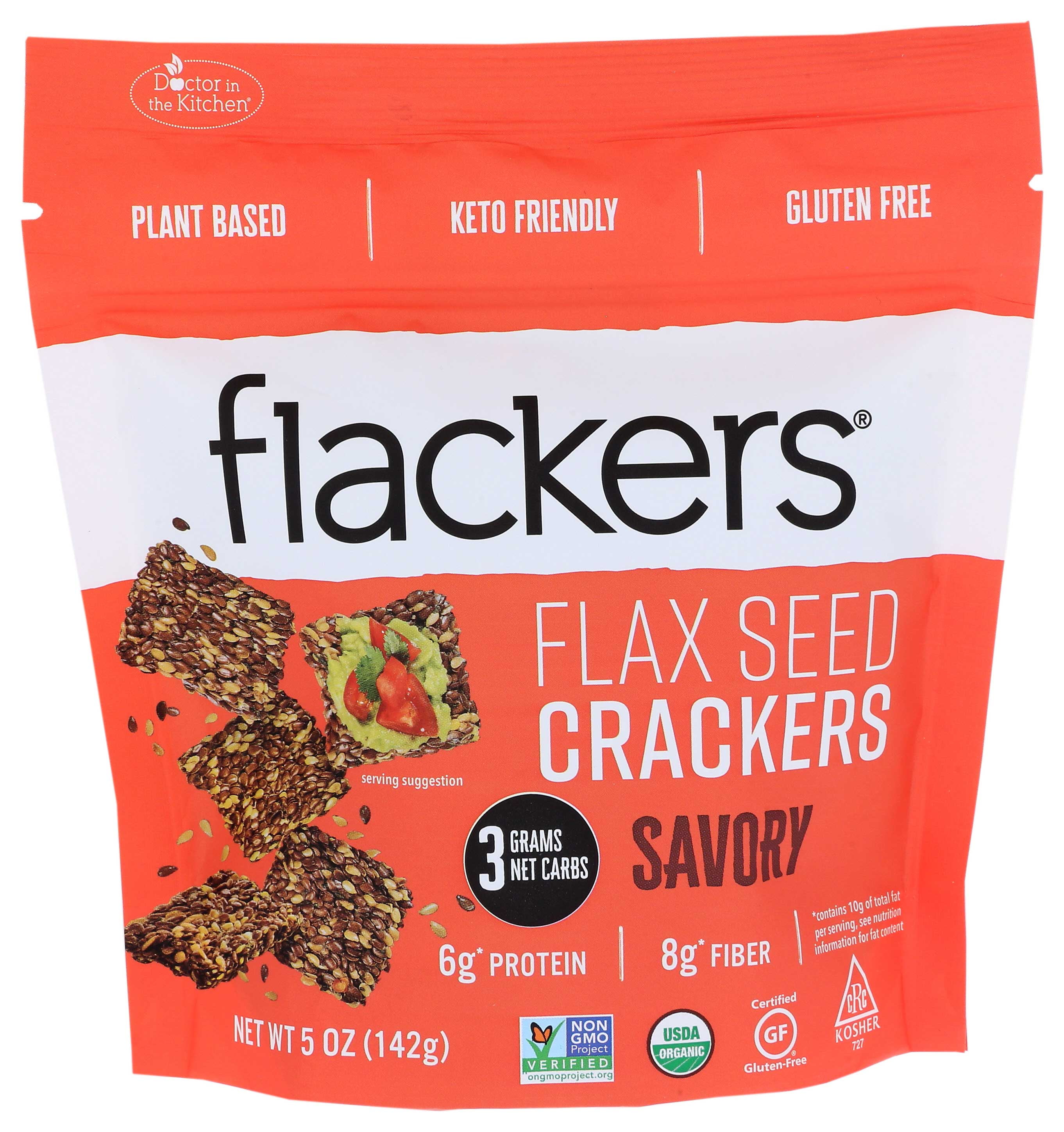 Doctor In The Kitchen Savory Flackers, 5 Ounce -- 6 per case - Walmart.com