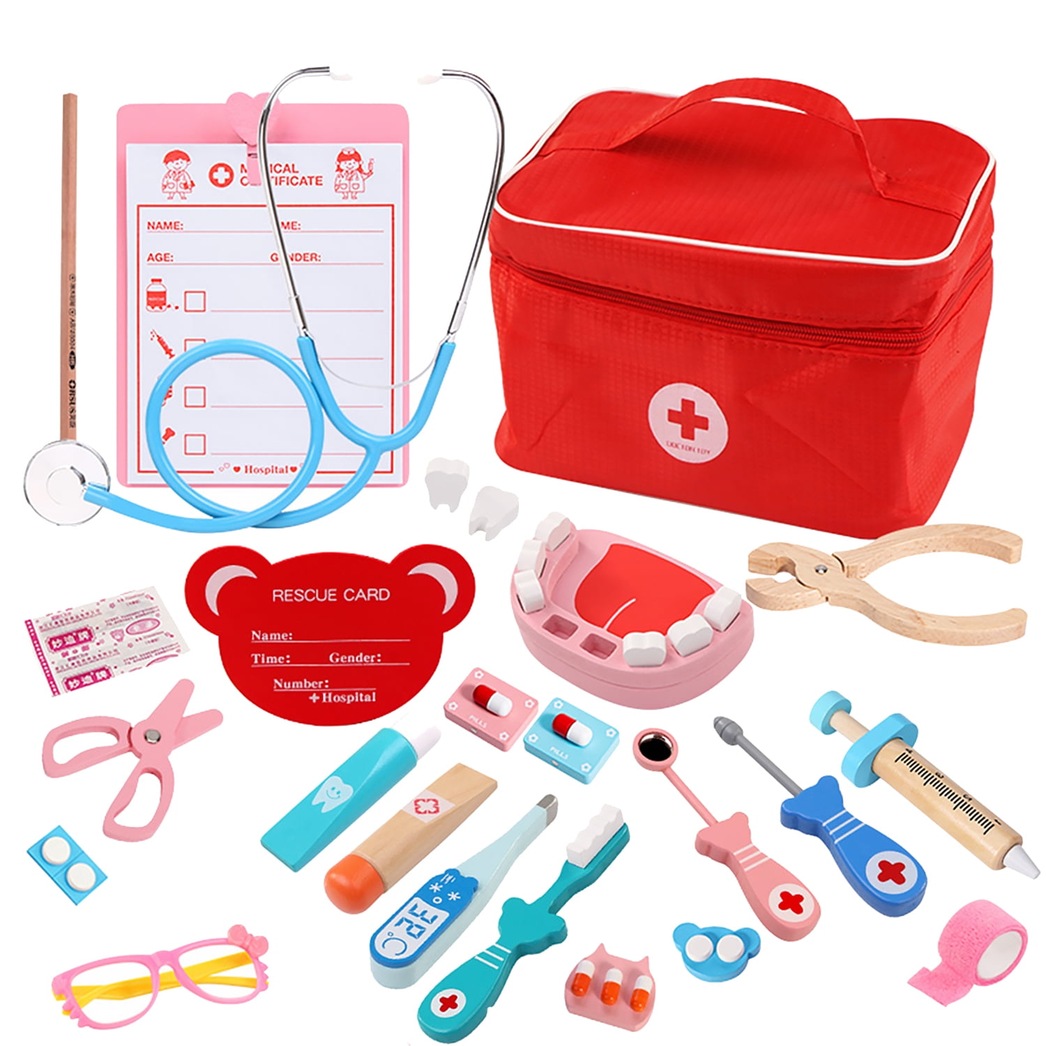 Doctor Kit for Toddlers 3-5, PandaTop Doctors kit for Kids Doctor Play ...