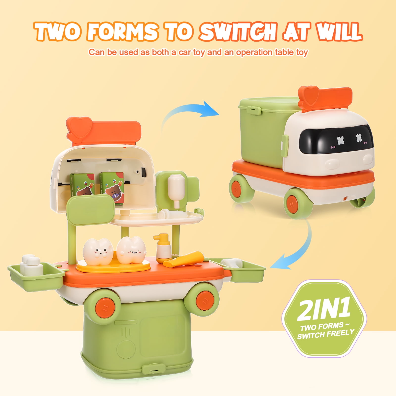 Toy Kids Doctor Kit Green Plastic 1 Set 14.4X14.2X6.3In - Walmart.com