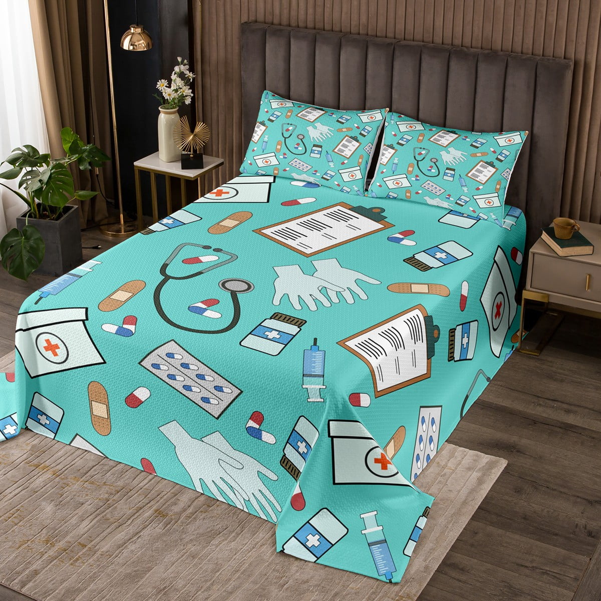 Doctor Nurse Gift Bedspread King Size Gifts Idea for Dentists Doctors ...