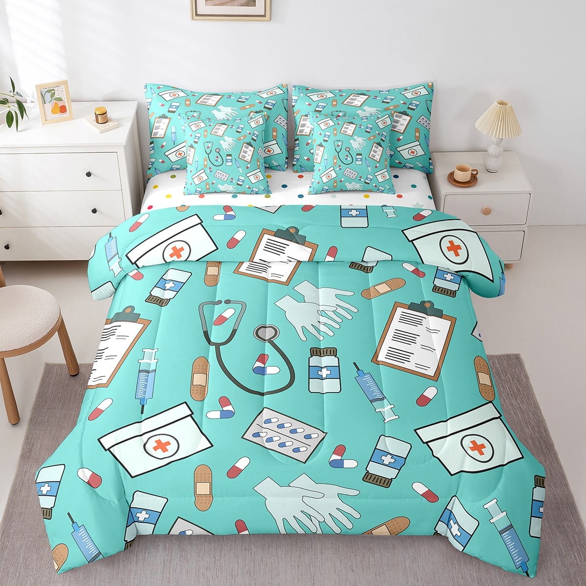 Doctor Nurse Gift Comforter Set for Room Decor,Gifts Idea for Dentists ...