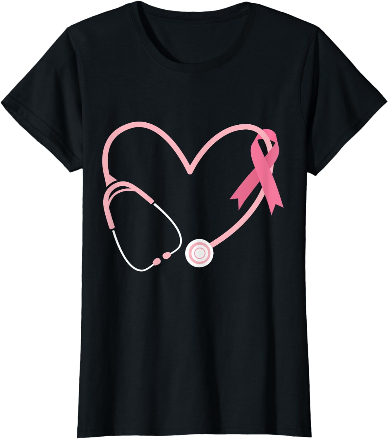 Doctor Nurse Heart Love Pink Ribbon Cute Breast Cancer Gifts T-Shirt ...