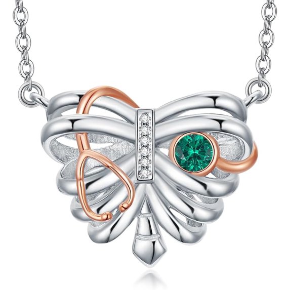 Doctor Nurse Necklace Stethoscope Necklace for Women 925 Sterling ...