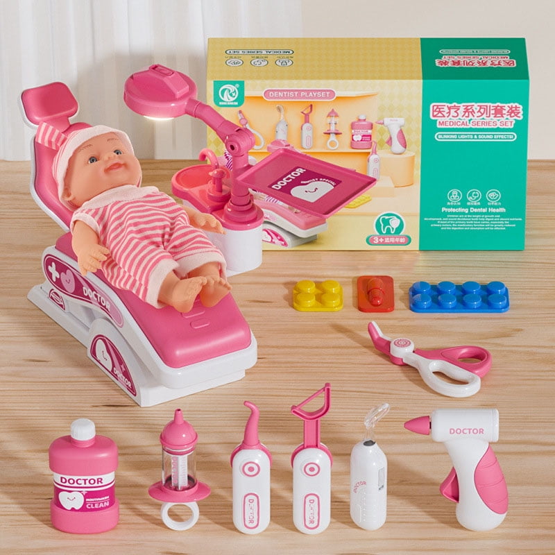 Doctor Nurse Role Play Set Medical Tools With Stethoscope & Injectors ...