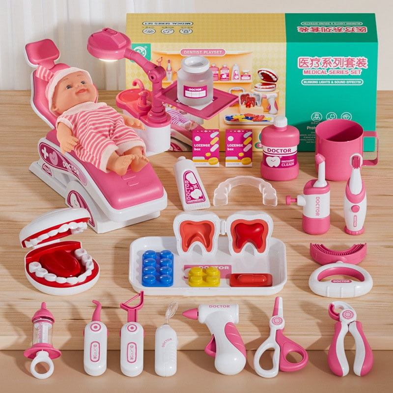Doctor Nurse Role Play Set Medical Tools With Stethoscope & Injectors ...