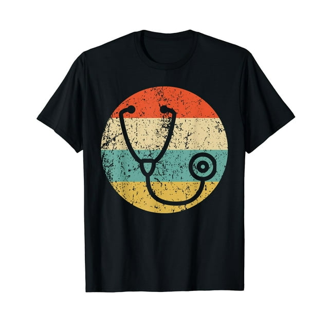Doctor Nurse Vintage Retro Stethoscope T-Shirt - Walmart.com
