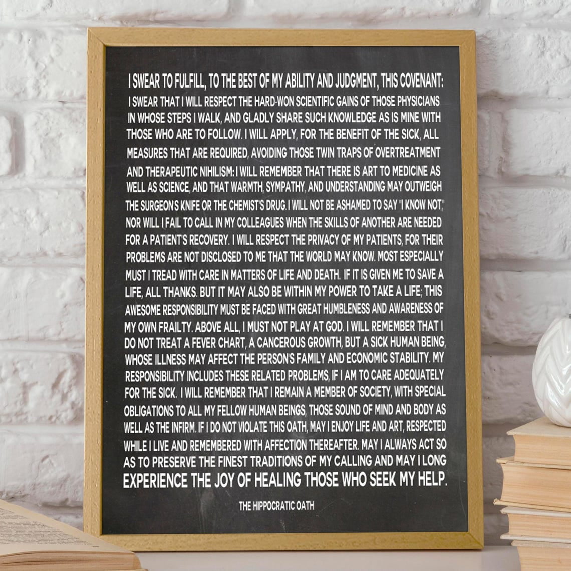 Doctor Oath Hippocratic Oath Doctor Gift Medical Graduation Gift Doctor ...