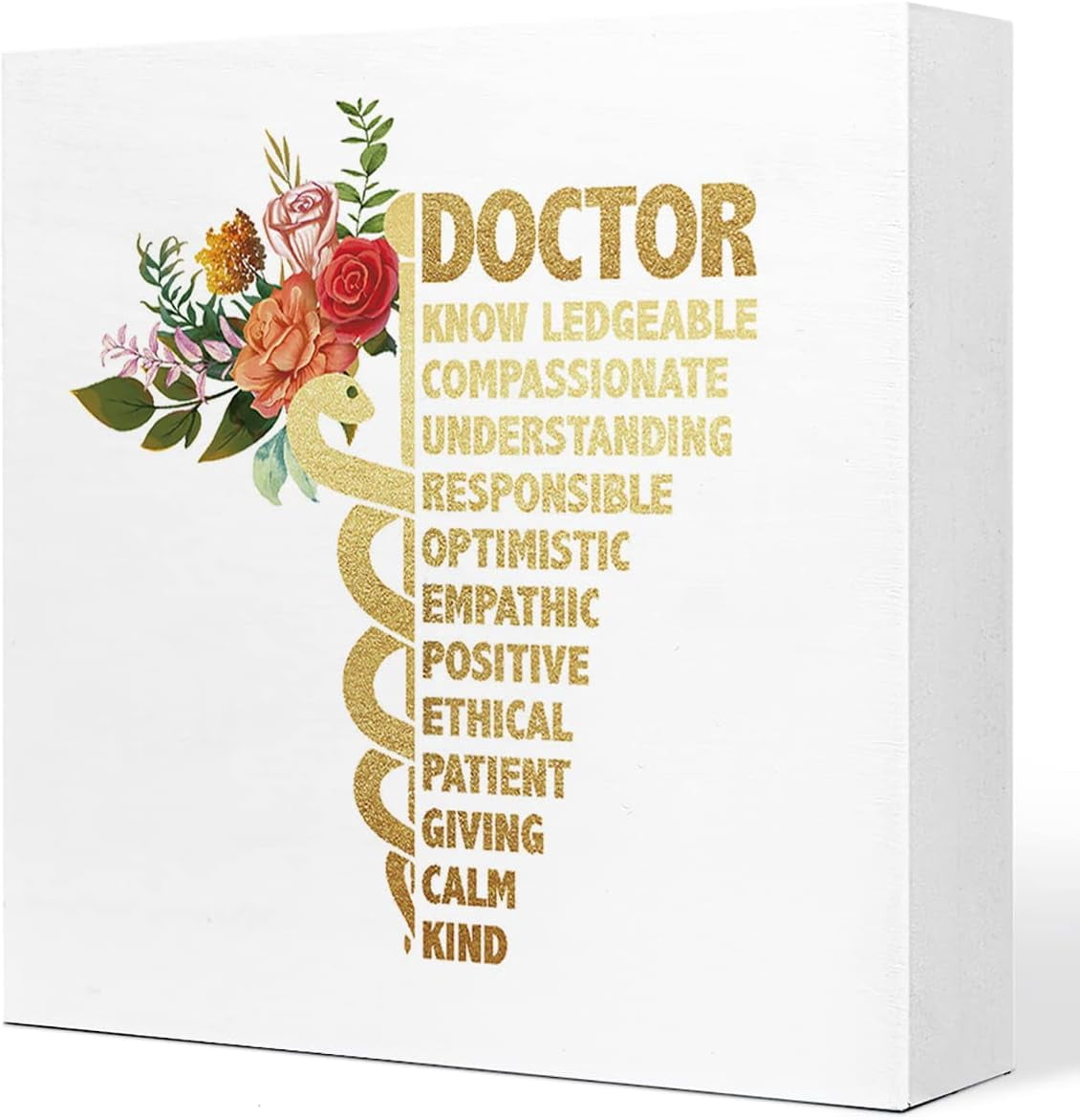 Doctor Office Wood Block Sign Desk Decor,Appreciation Graduation Gift ...