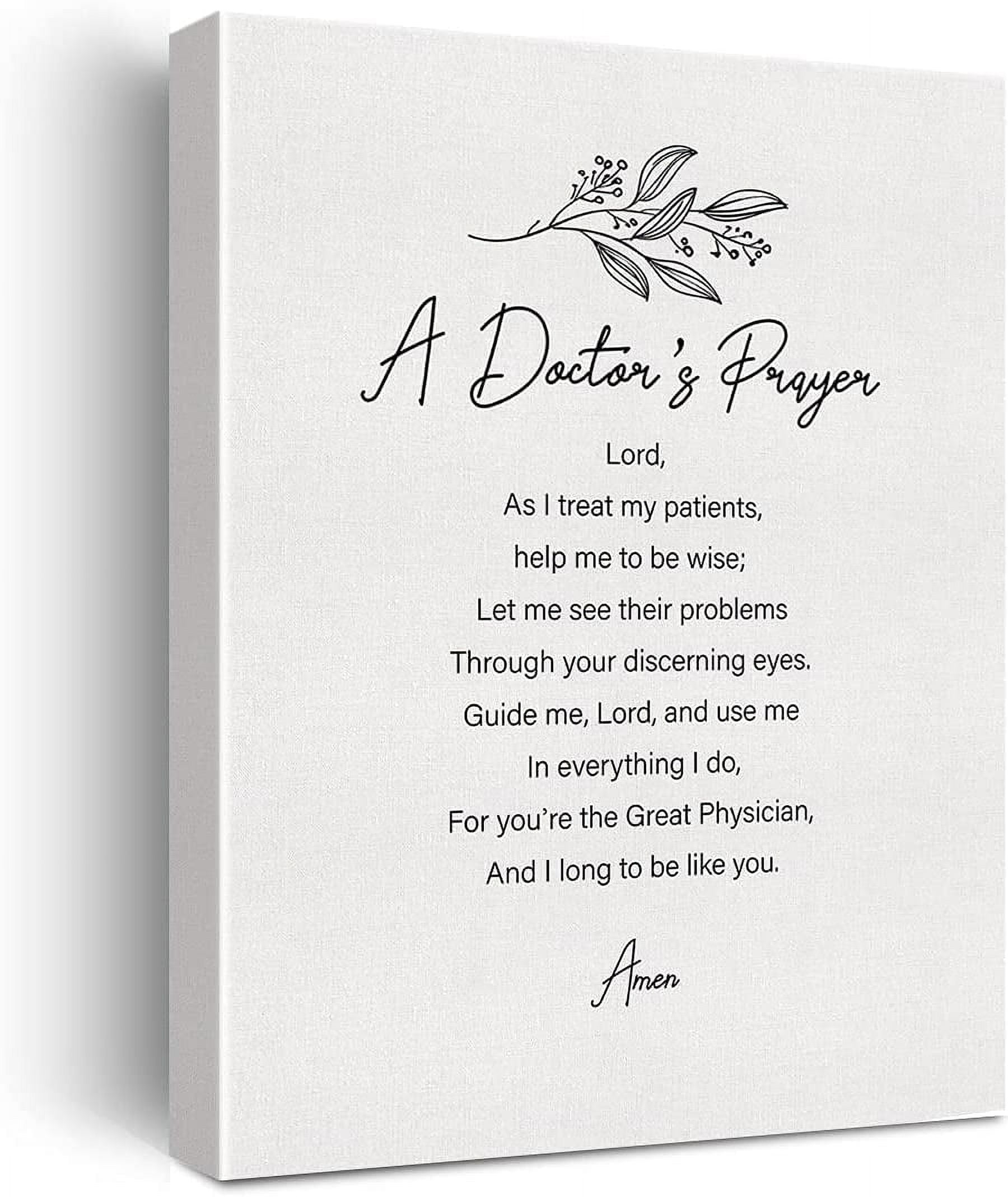 Doctor Prayer Gifts for Women Men, A Doctor's Prayer Poster Canvas Wall ...