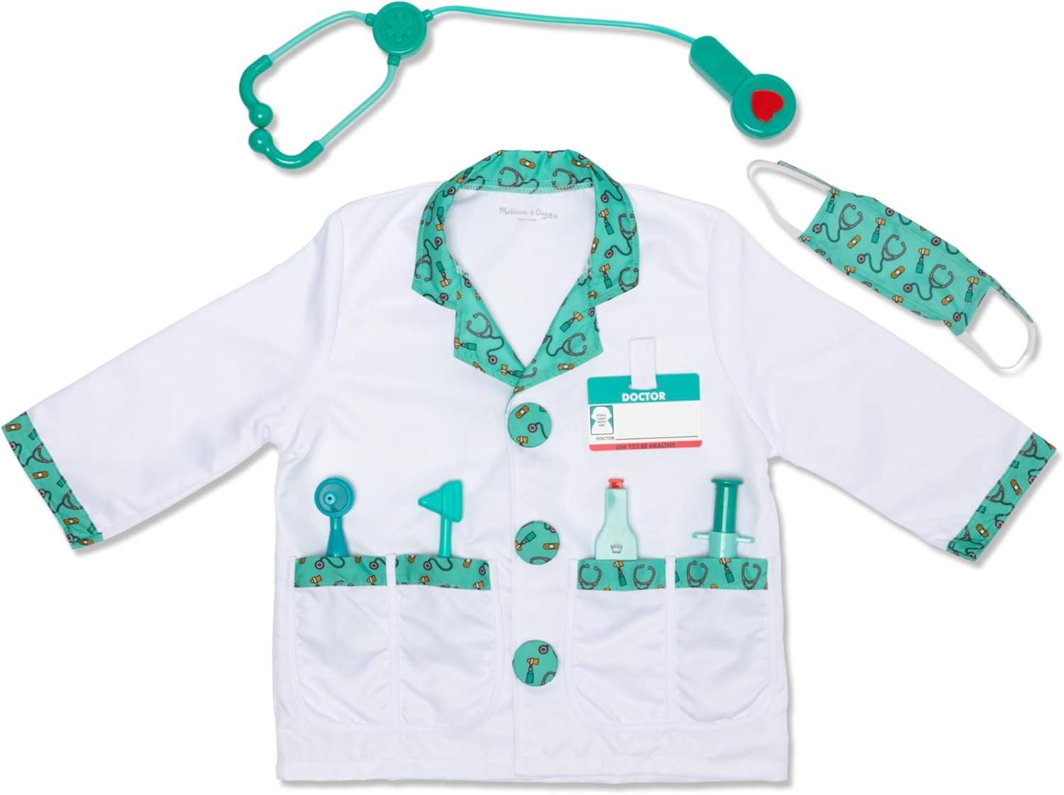 Doctor Role Play Costume Dress-Up Set (8 pcs) Pretend Play Role Dress ...
