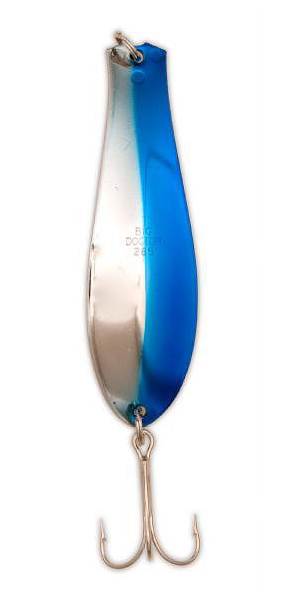 Doctor Spoon Original Series 1-3/16 oz 4-1/2" Long - Nickel/Neon Blue ...