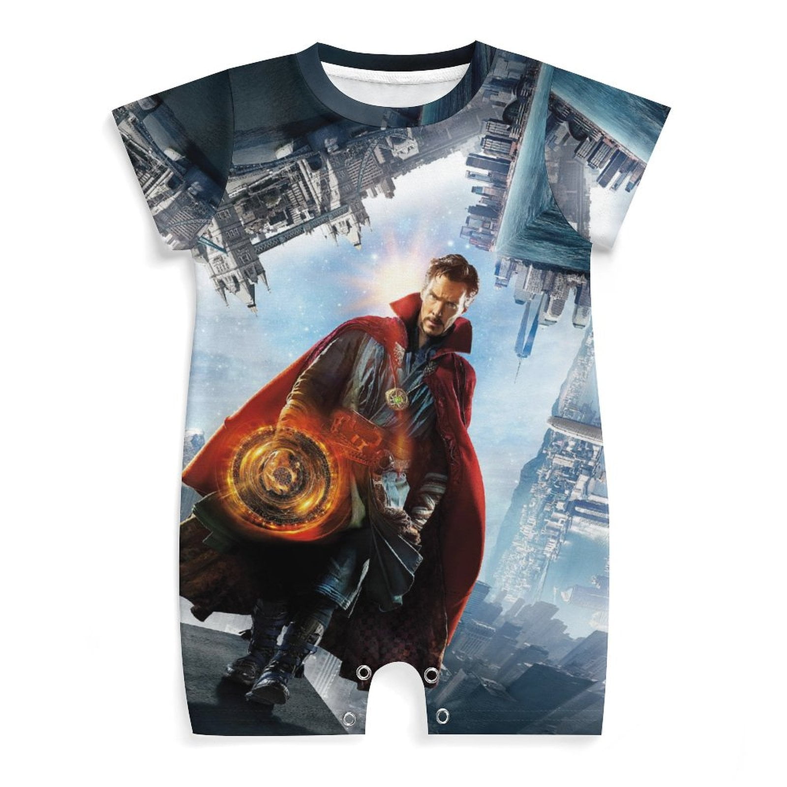 Doctor Strange Baby Boy Girl Short Sleeve Romper Clothing Set Print Cartoon Baby Summer One ...