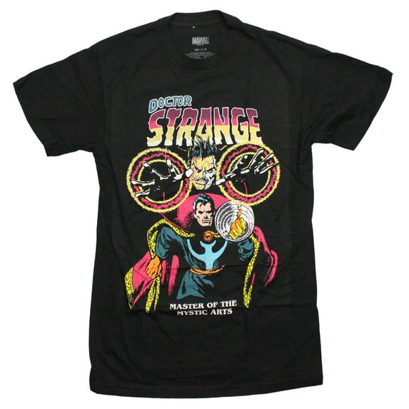 Doctor Strange Mens T-Shirt - Master of the Mystic Arts Retro Logo ...