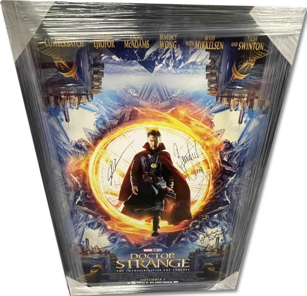 Doctor Strange Signed Autographed Cast Poster Benedict Cumberbatch +6 ...