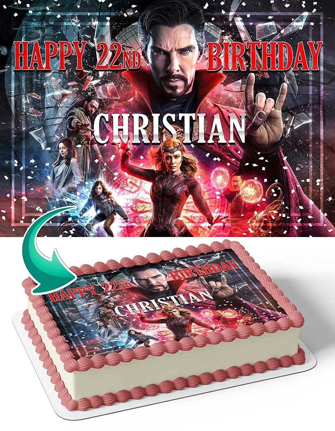 Doctor Strange in the Multiverse of Madness Edible Cake Image Topper ...