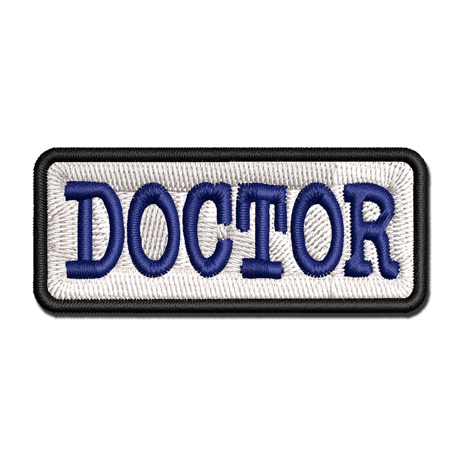 Doctor Text Applique Multi-Color Embroidered Iron-On Patch - 3 Inch ...