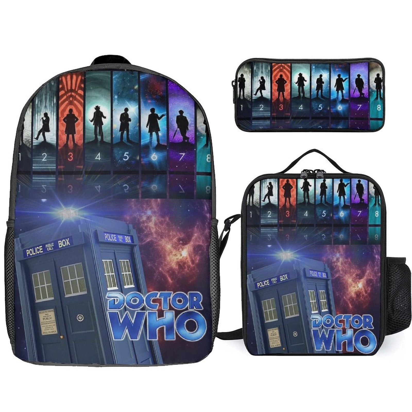 Doctor Who 3Pcs BookBag Backpacks Sets with Lunch Bag And Pencil Case ...